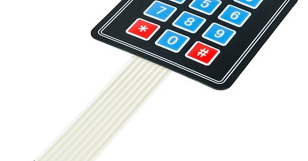 12 Keys 3x4 Matrix - Membrane Type Keypad - Flyrobo.in