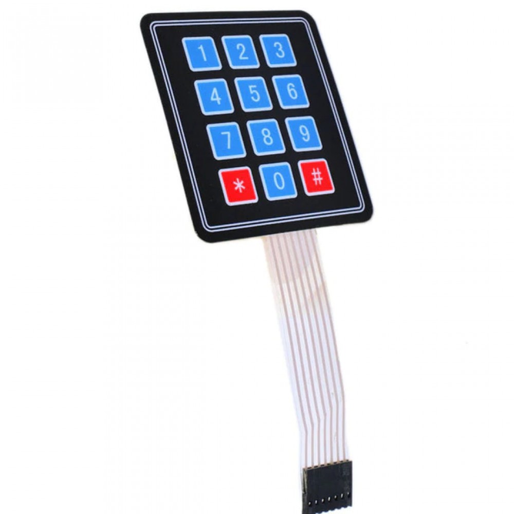 12 Keys 3x4 Matrix - Membrane Type Keypad - Flyrobo.in