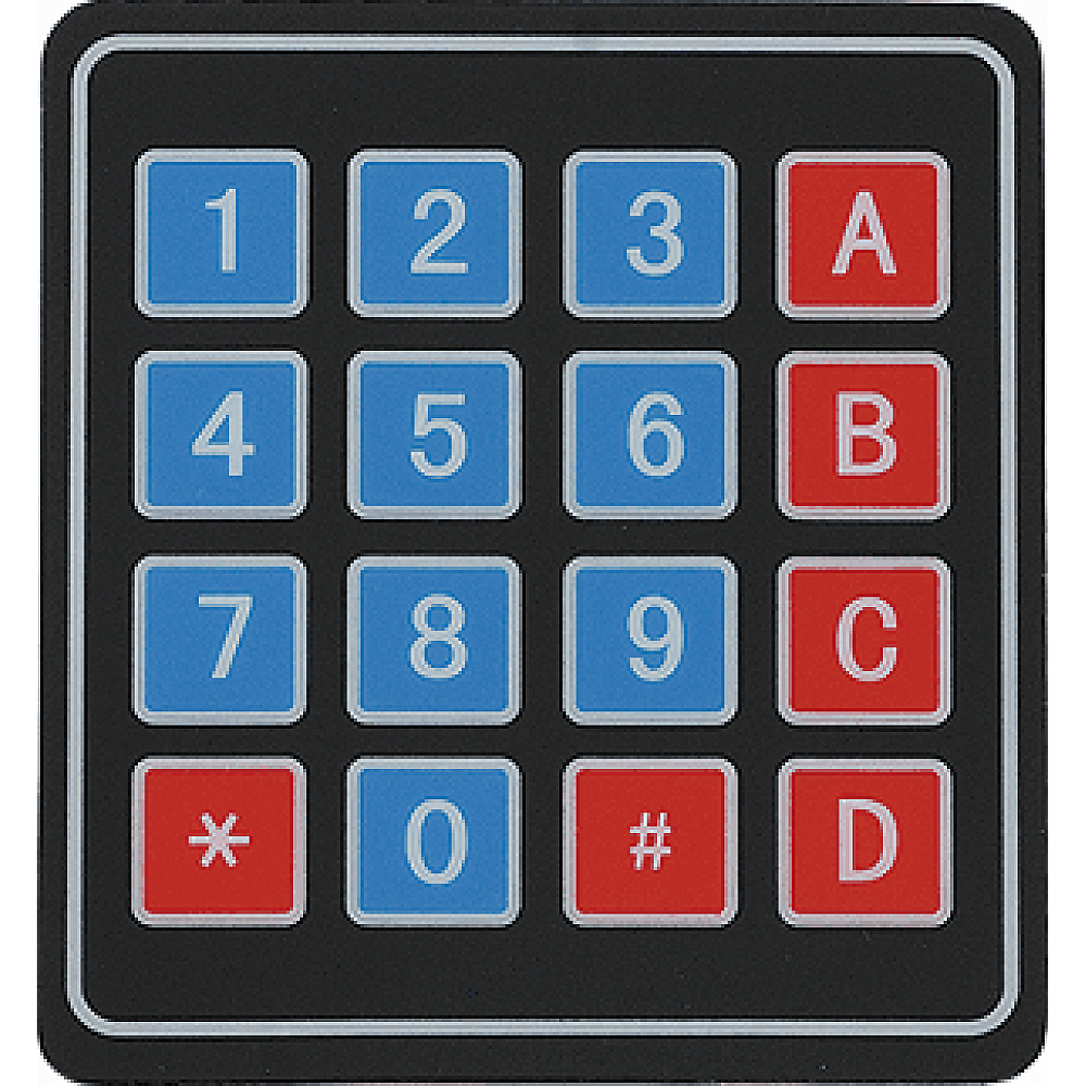 16 Keys 4x4 Matrix - Membrane Type Keypad