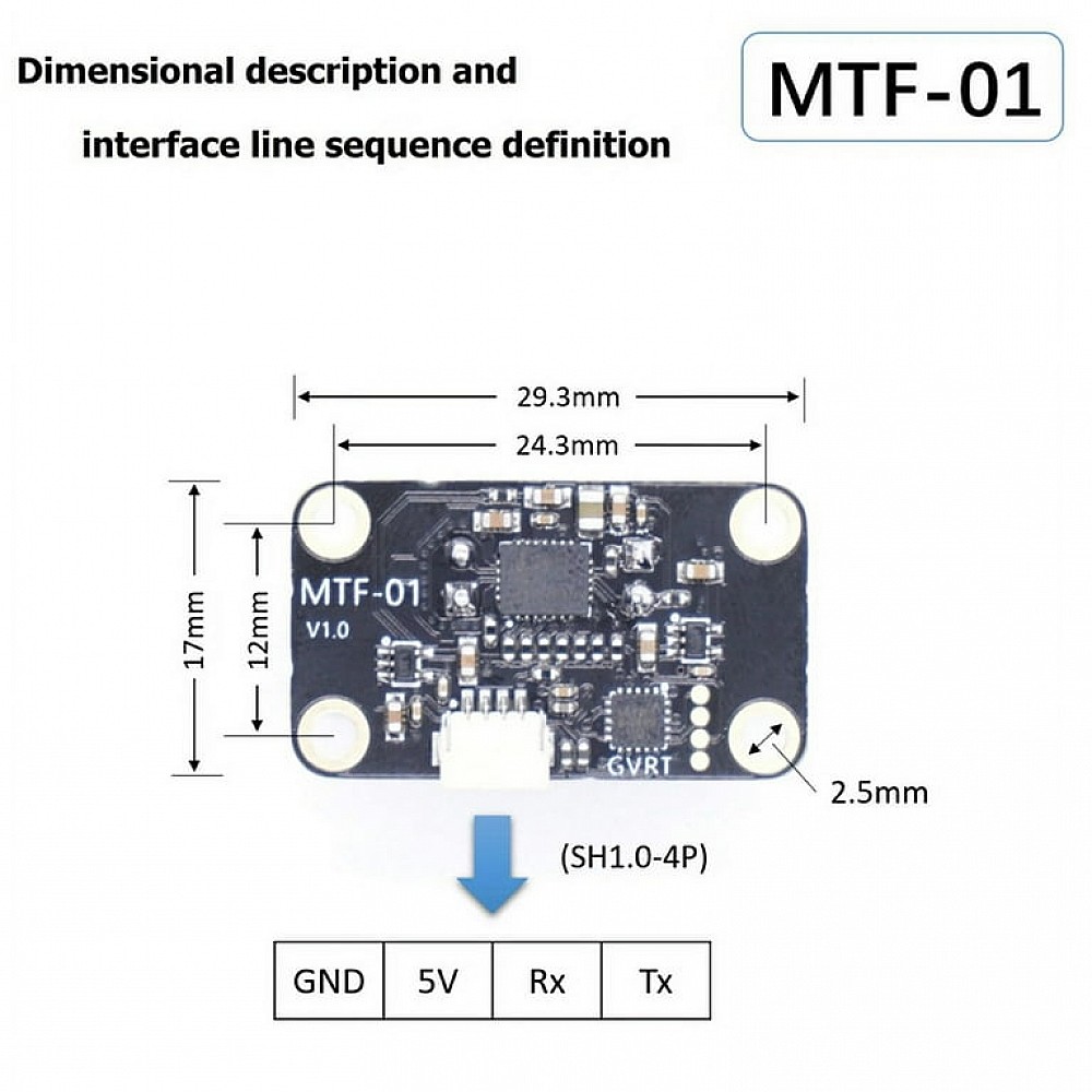 MicoAir Optical Flow Ranging Sensor Integrated With MTF-01 Drone ...