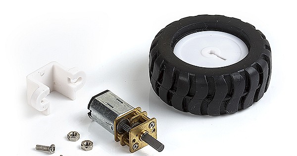 N20 Geared Motor Rubber Wheel Kit