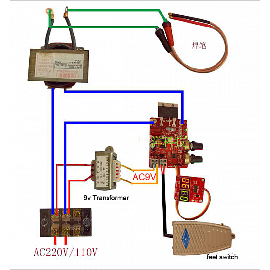 NY-D01 100A Digital Display Spot Welding Controller Board