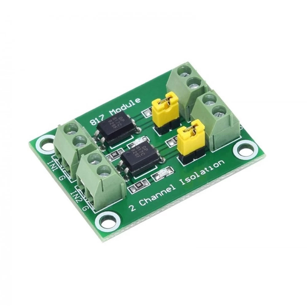 PC 817 2 Channel Optocoupler Isolation Board Voltage Control Switching ...