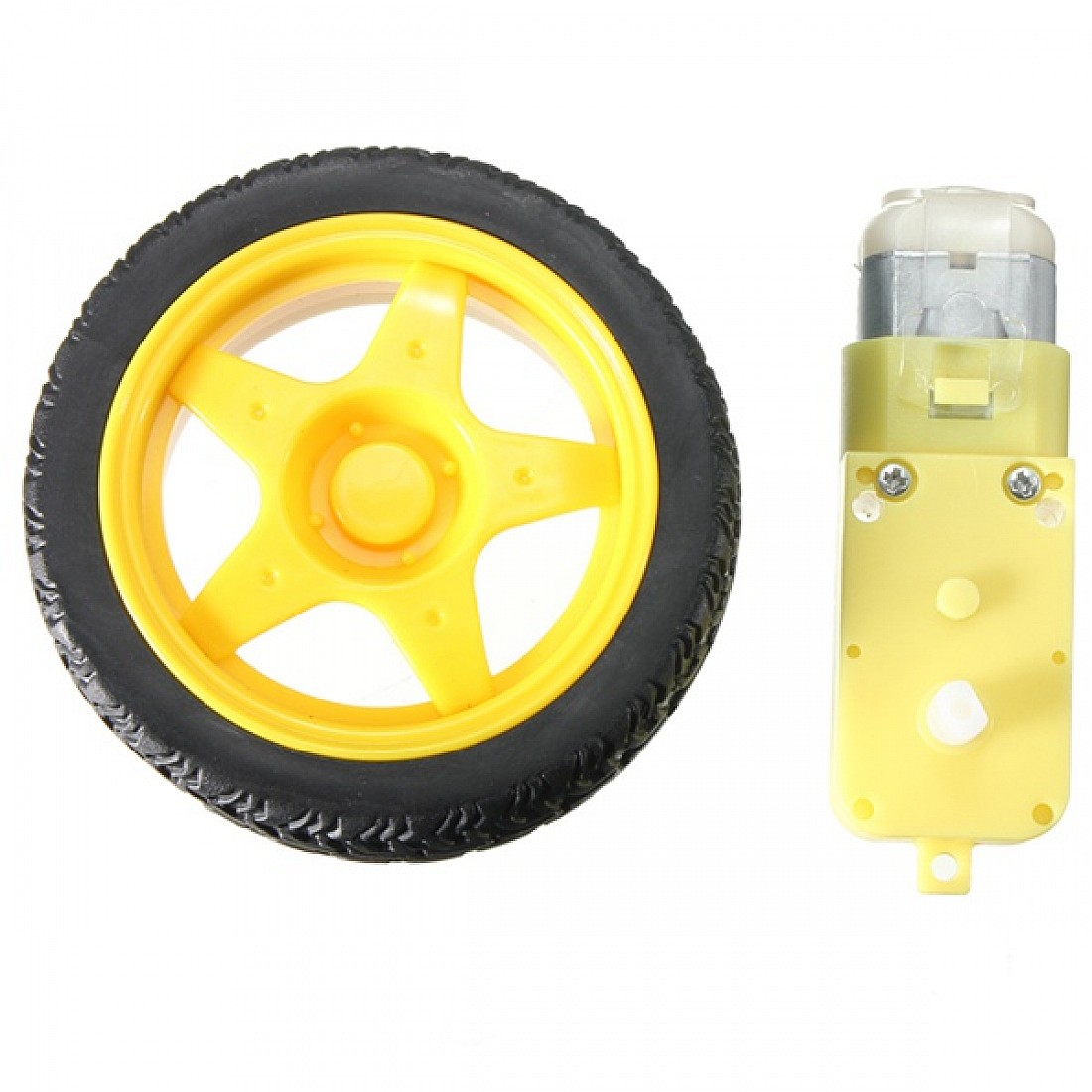 DC 3-6v Bo Gear Motor With Plastic Tire Wheel For Smart Car