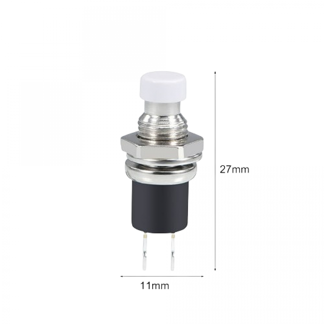 Push Through White Button Switch PBS-110