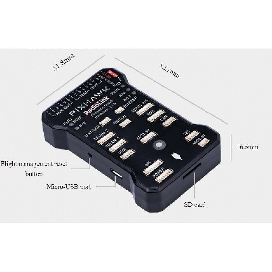 Radiolink Pixhawk Flight controller board.