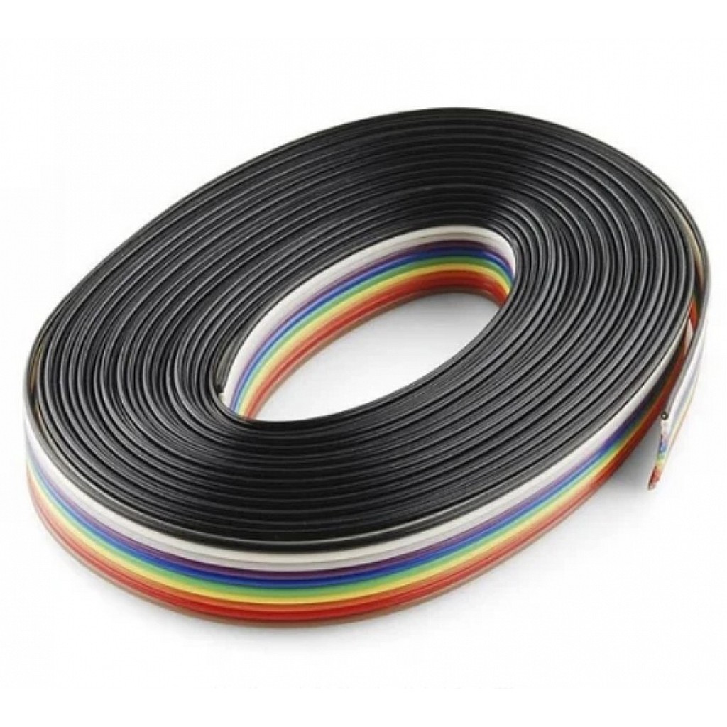 Rainbow 10 Core Color Flat Ribbon Wire Cable - 1Meter - FR-07-150