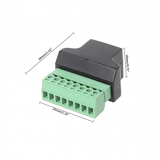 8 Pin Vga 2.1mm DC Power Plug To 2 Pin Screw Terminal Adapter ...