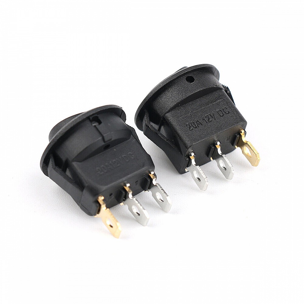 Round ON/OFF Rocker Push Button Switch 3 Pins Round ON/OFF Rocker Push Button Switch 3 Pins