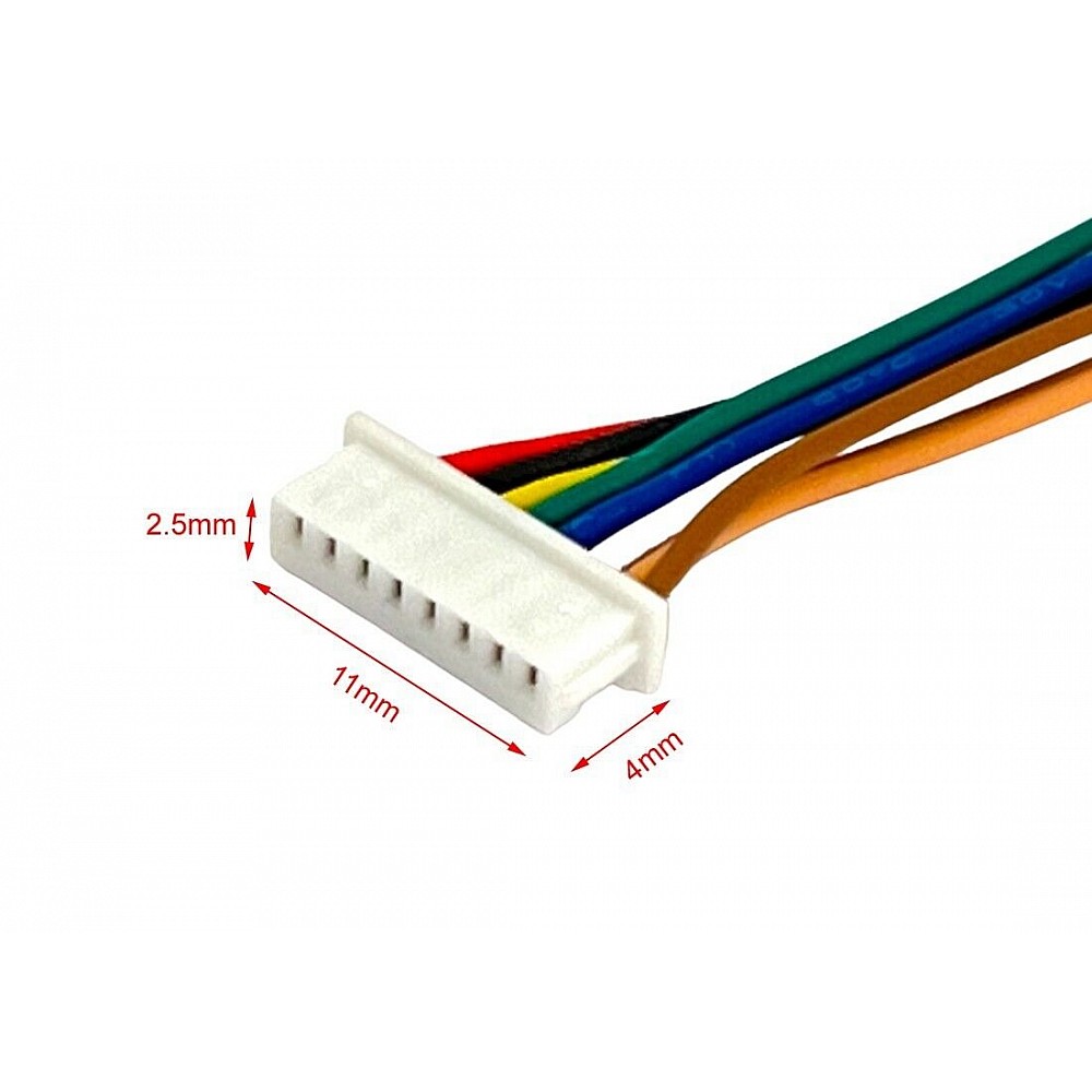 Single Head 8 Pin JST-XH 1.25mm Wire