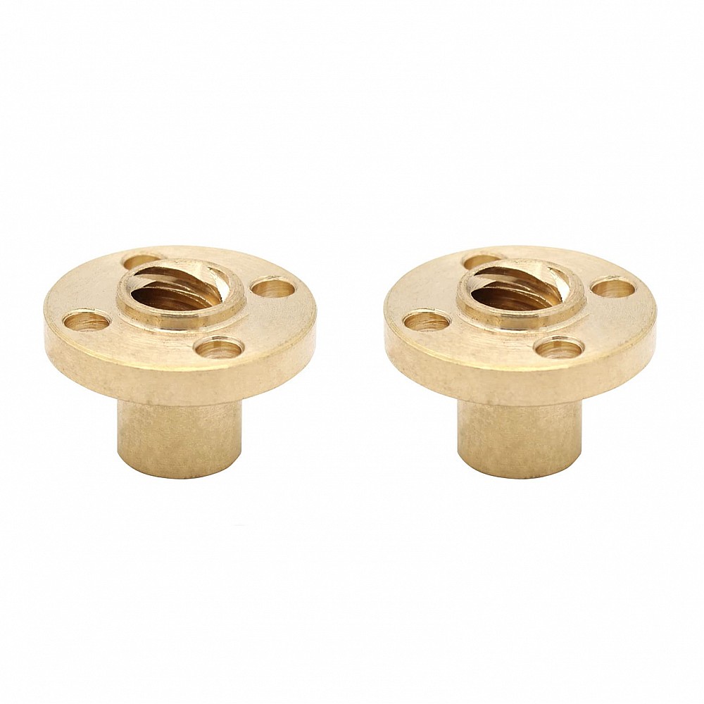 T8 Lead Screw Round Flange Nut 8mm Pitch