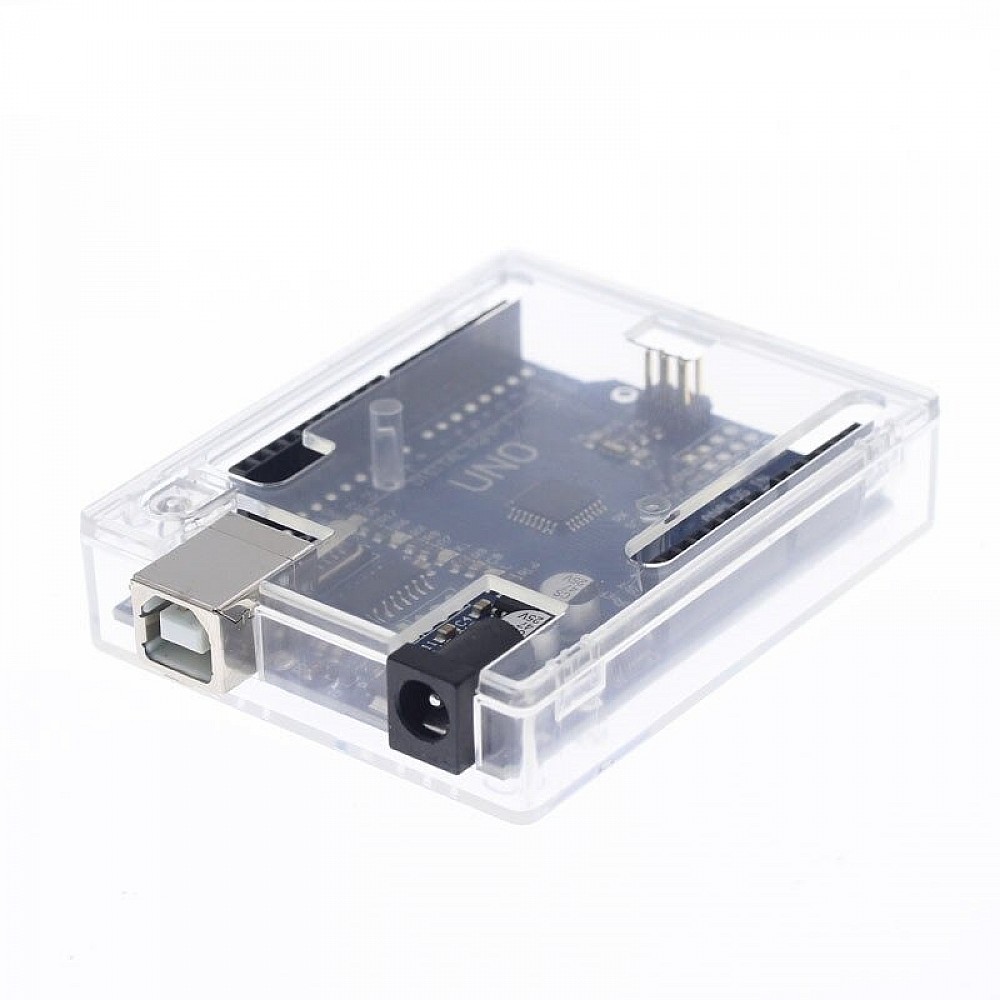 Transparent Acrylic Glossy Case Enclosure Box for Arduino UNO R3