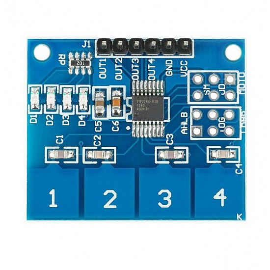 TTP224 - 4 Channel Capacitive Touch Sensor Module TTP224 - 4 Channel Capacitive Touch Sensor Module