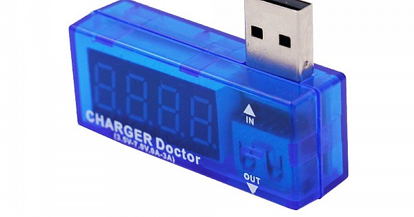 USB Charger Doctor Inline Current and Voltage Meter Tester
