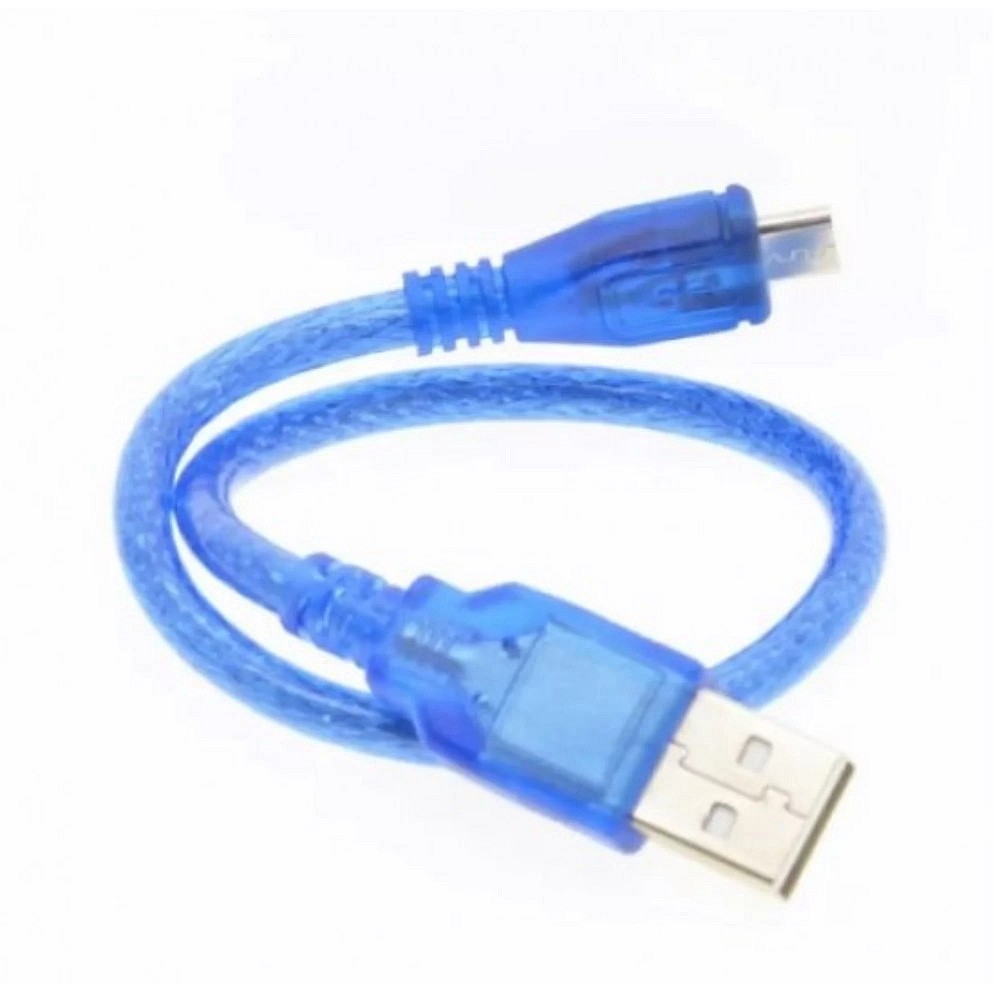 USB-A To Micro USB 30cm Blue Cable