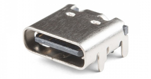 USB3.1 Type-C 6Pin SMD Female Socket Connector with 4 Fixed Feet ...