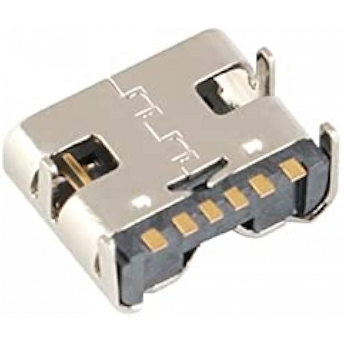 USB3.1 Type-C 6Pin SMD Female Socket Connector with 4 Fixed Feet ...