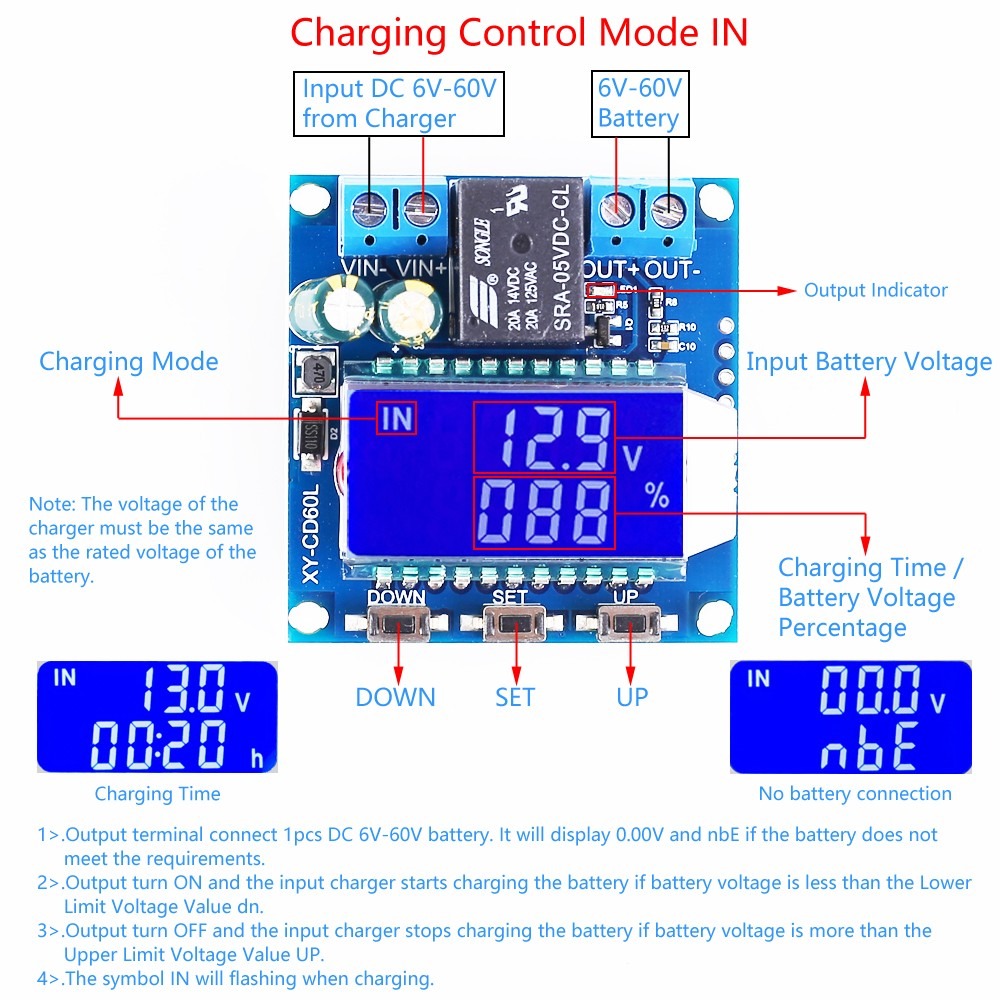 XY-CD60L Battery Charging Control Module