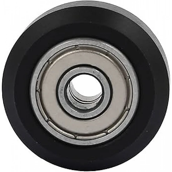 Black POM V-Wheel with MR115 Bearing - 5mm ID - 2020 Profile
