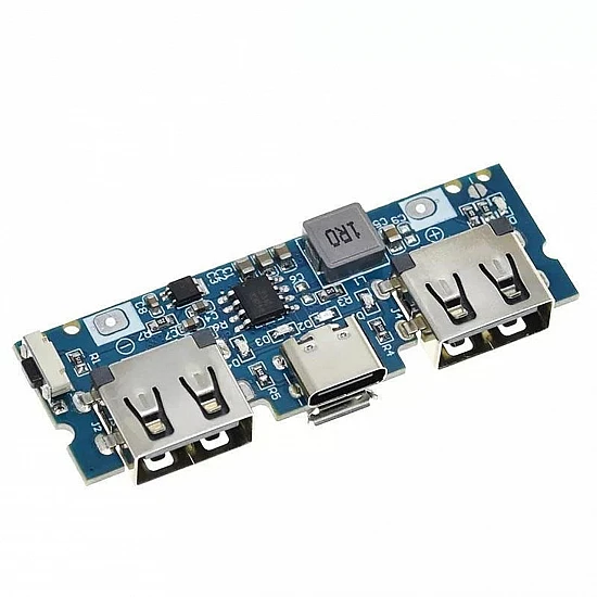 Dual USb Power Bank MotherBoard For Lithium Battery With Type-C & Micro ...