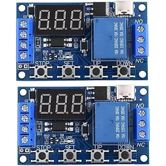 Type-C Delay Relay Switch - 5V-30V Cyclical Timer Module