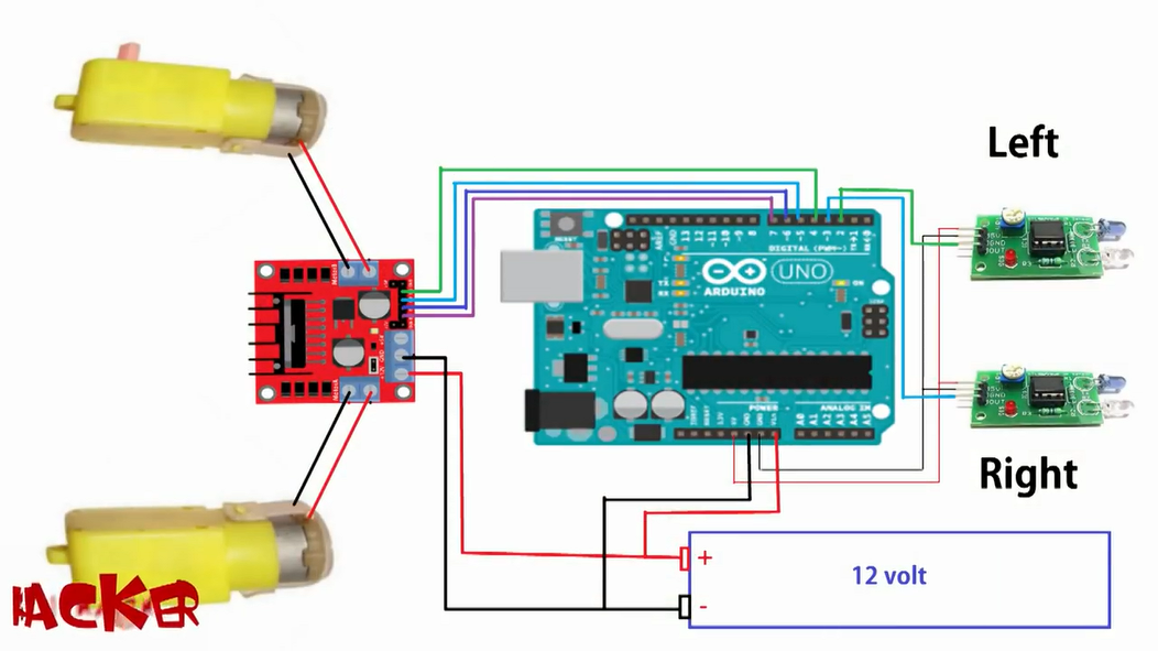 Line Following Robot Using Arduino Circuit Diagram Make A Li Line Following Robot Using Arduino Circuit Diagram Make A Li